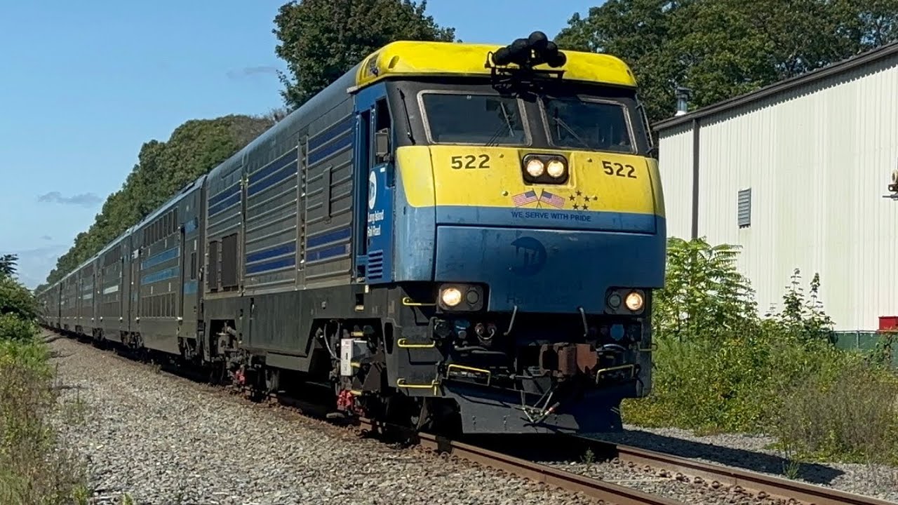 LIRR Train #6010 522/501 Passing By The Mastic Railroad Crossing, heading to Montauk from ...