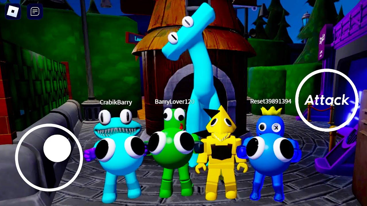 Playing as CYAN GREEN YELLOW and BLUE in Rainbow Friends: Chapter 2 ...