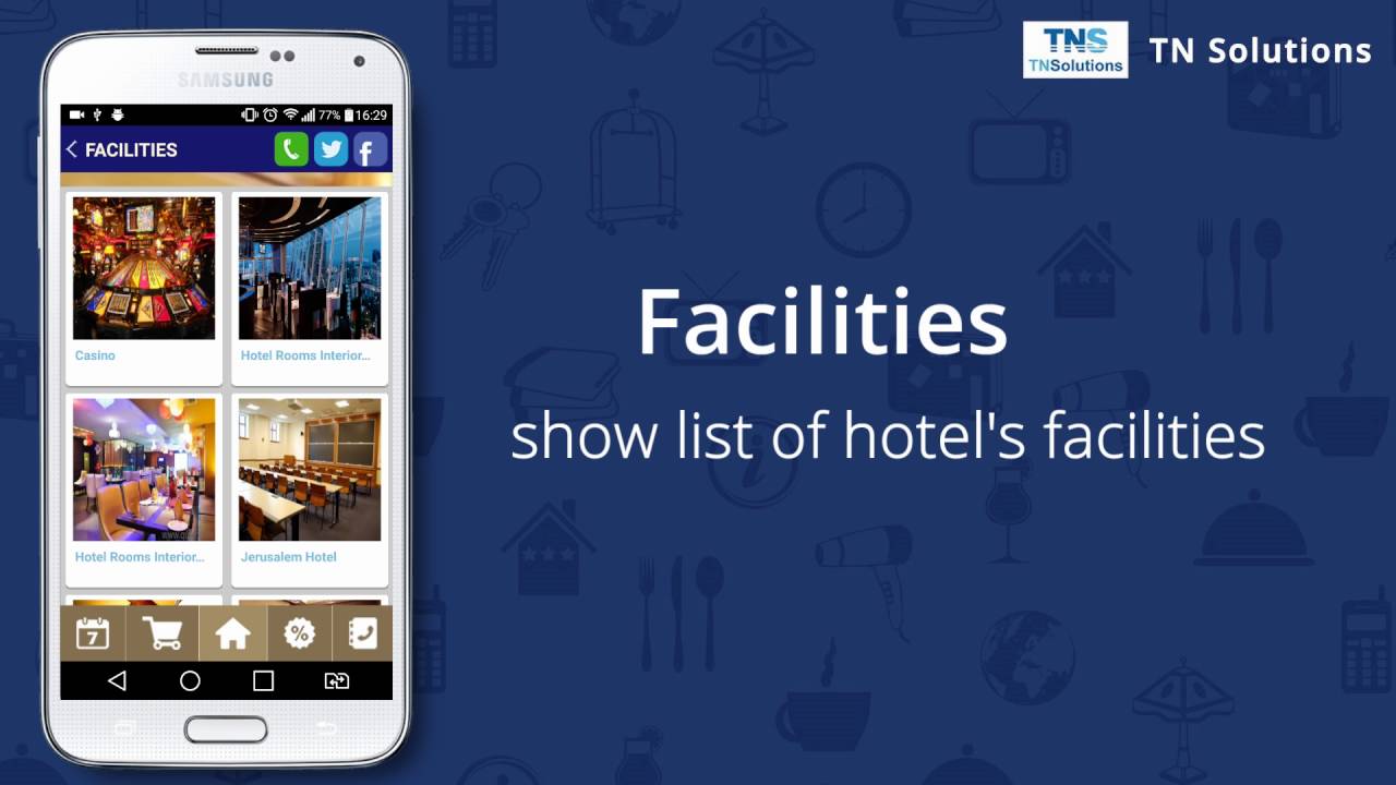 hotel android app - YouTube