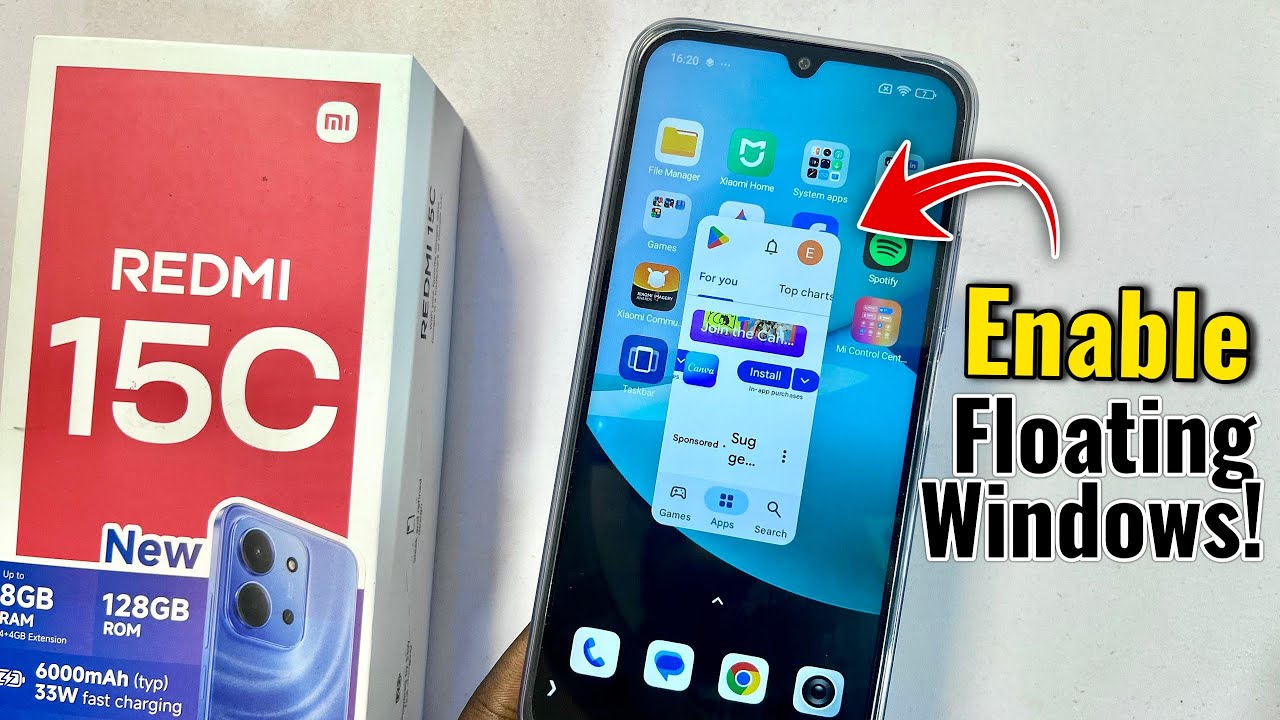 How to Enable Floating Windows on Redmi 15C - Use Pop Up View - YouTube
