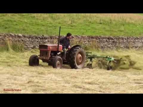 Hay-Making - Tedding with Massey Ferguson 135. - YouTube