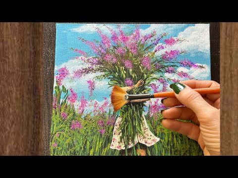 how to draw a beautiful women | easy and beautiful painting | acrylic ...