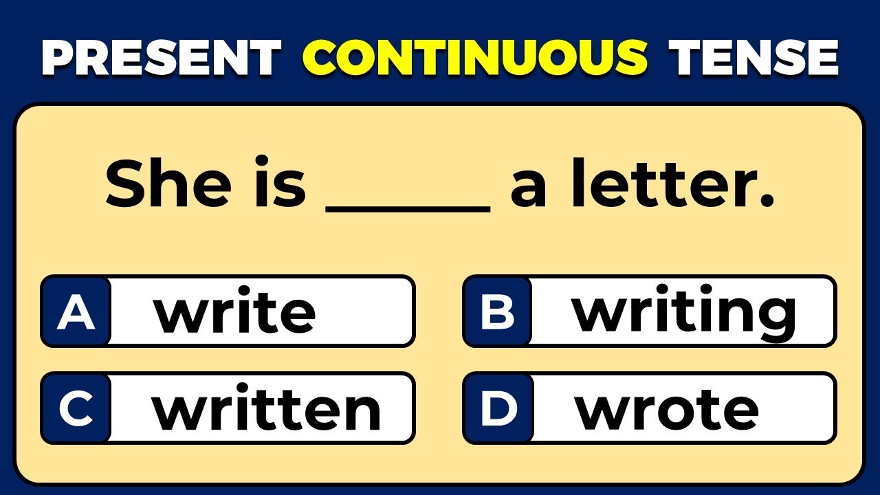Present Continuous Tense Quiz | Can You Pass This Quiz? - YouTube