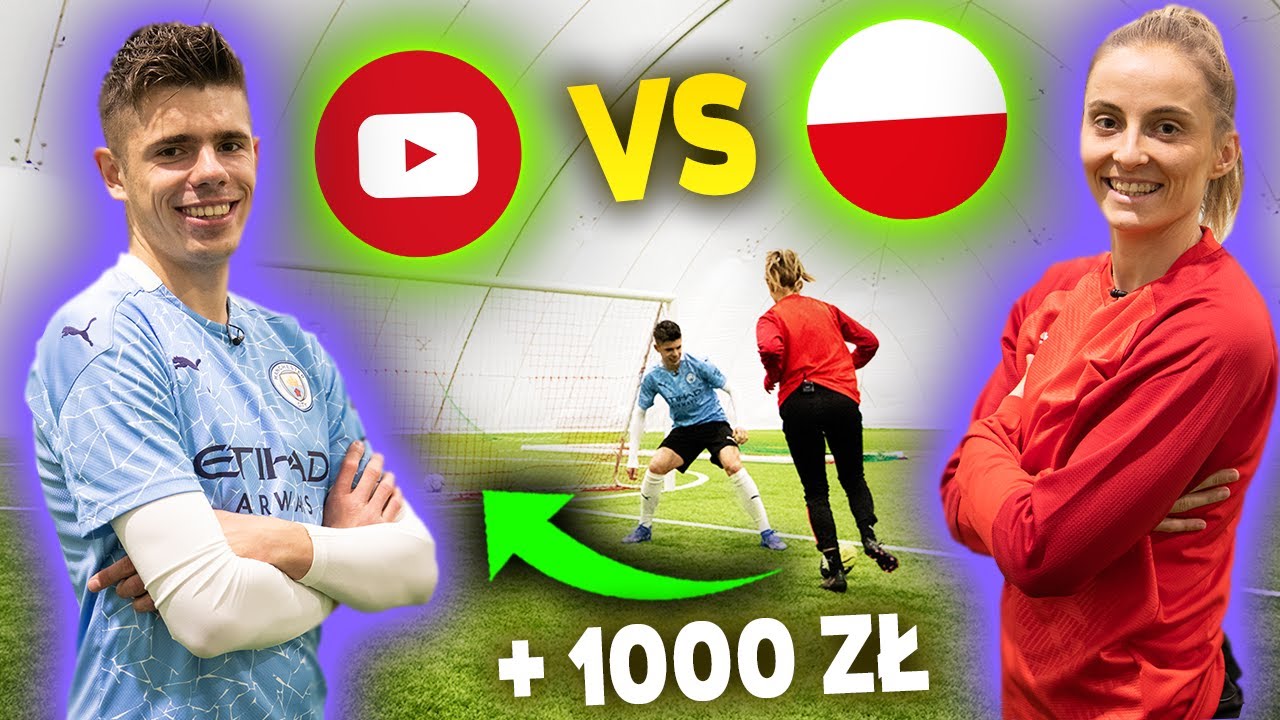 PIŁKARKA KADRY POLSKI VS QESEK ⚽ MECZ 1 VS 1 o 1000 ZŁ 💲 - YouTube