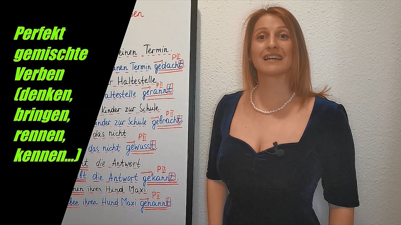 Perfekt (perfect tense)- gemischte Verben (mixed verbs)- denken, rennen ...