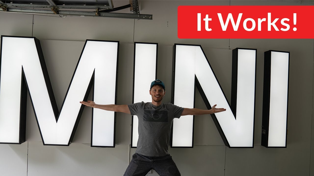 Installing my new MINI sign! - YouTube