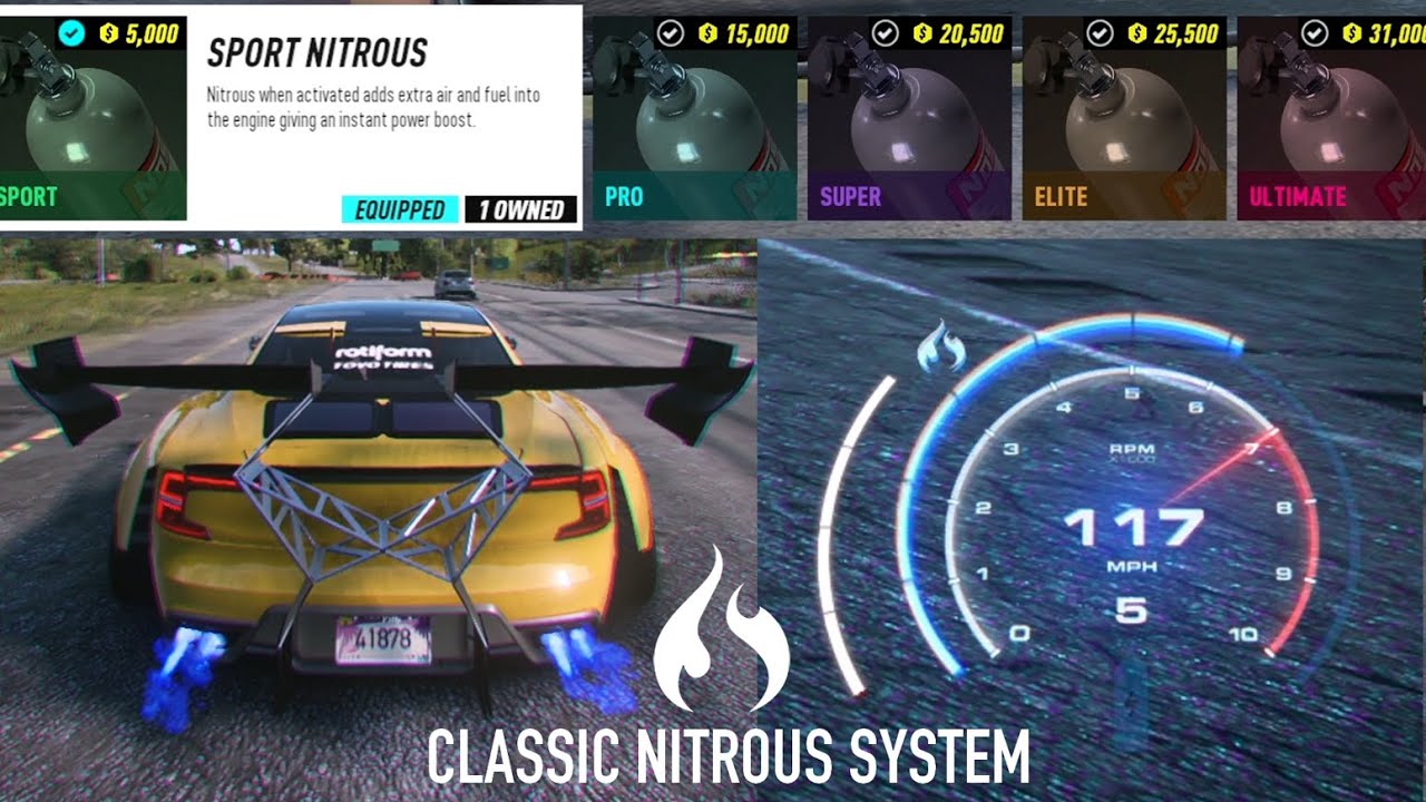 Classic Nitrous System for NFS Heat Mod - YouTube