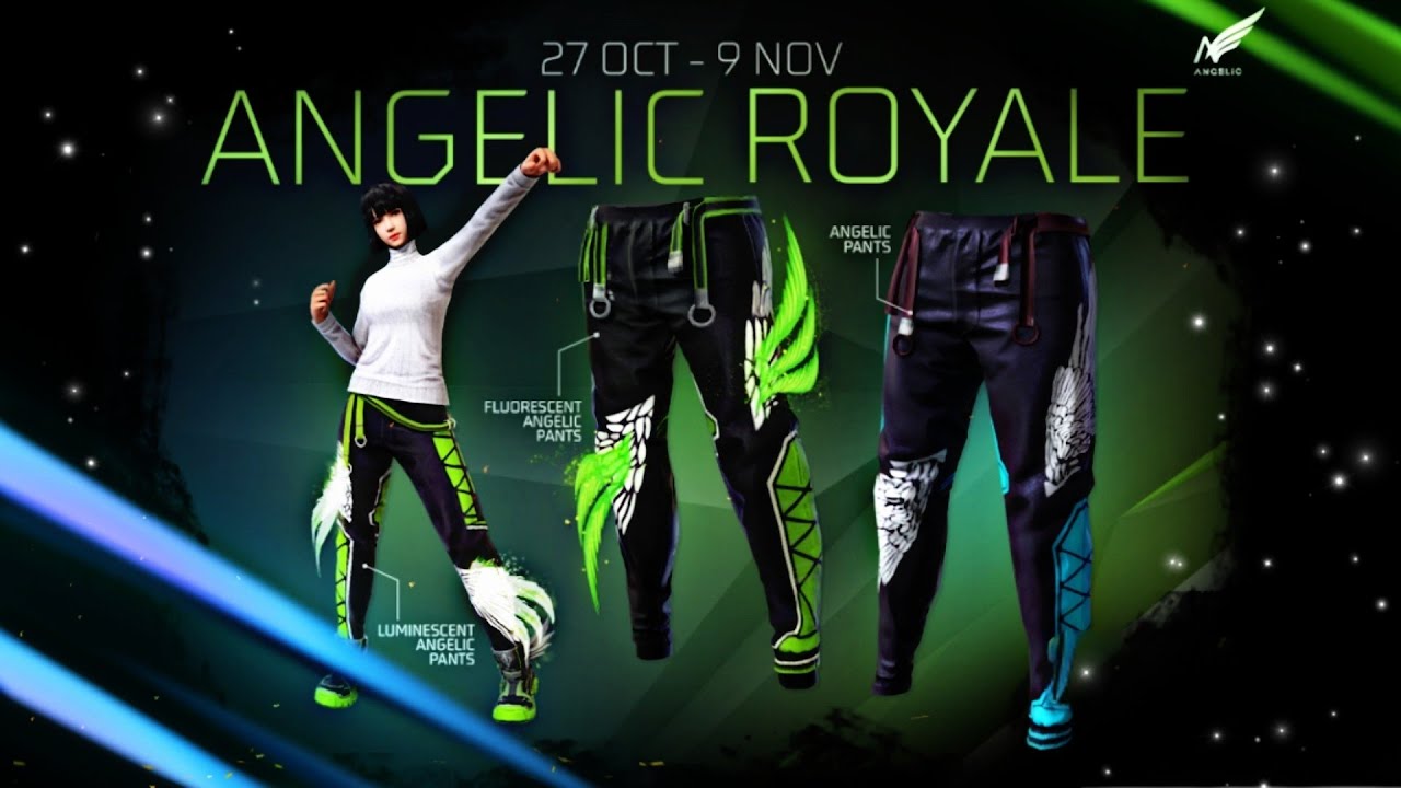 Angelic Royale New event Free fire | Blue Angelic Return and Green ...