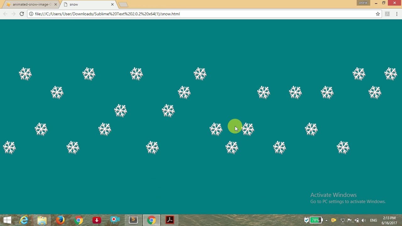 Snowfall Animation Using Css Only Youtube