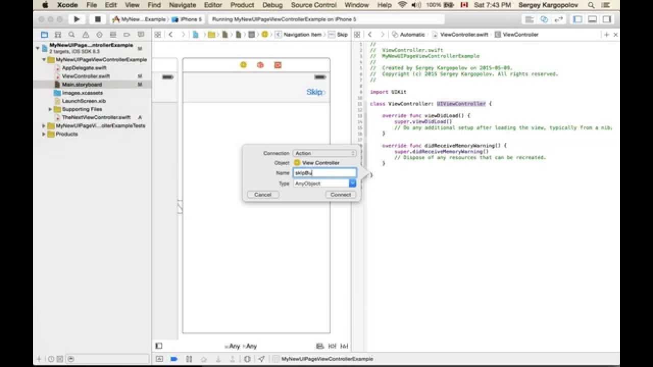 UIPageViewController example in Swift - YouTube