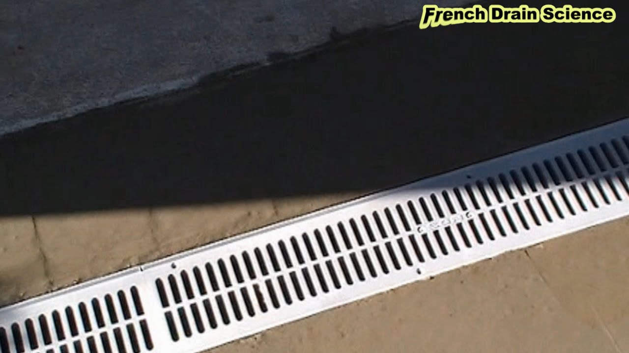 Channel Drain in Driveway w/ French Drain Outflow - Step by Step - YouTube