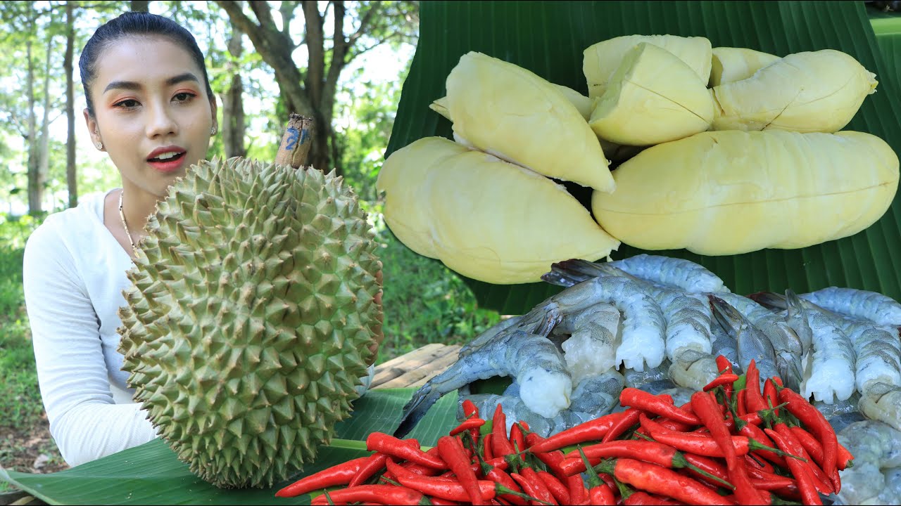 Amazing cooking durian crispy with shrimp recipe - Amazing cooking ...