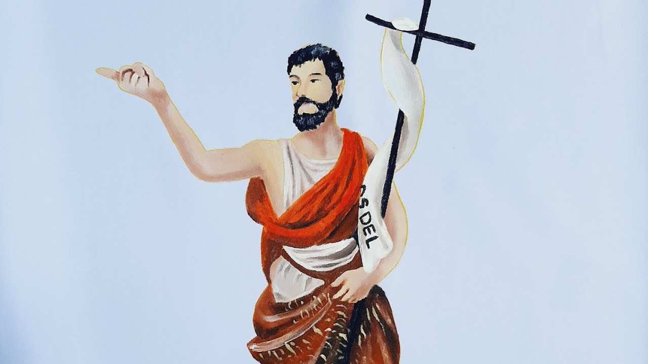 Pintura em tecido, profeta João Batista - YouTube