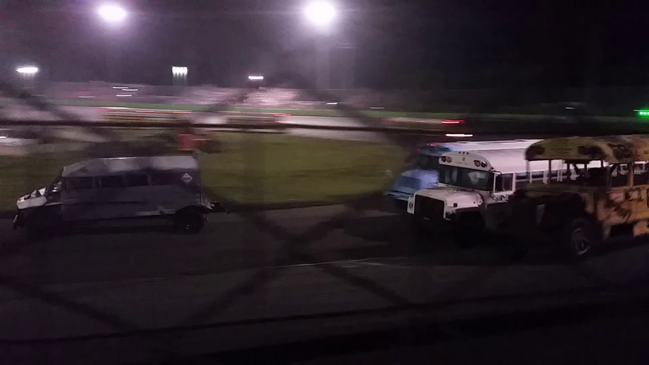 Redneck School Bus Nascar Racing At OSW - YouTube