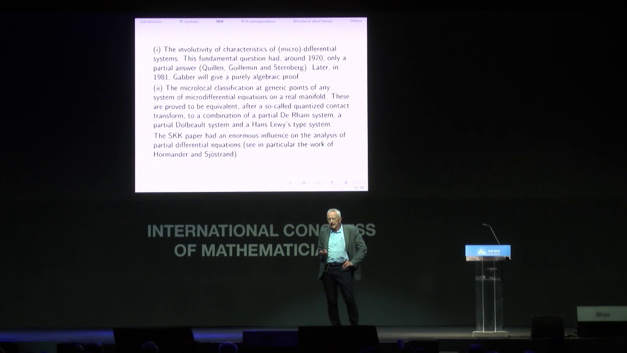 Masaki Kashiwara's Chern Medal Laudatio — Pierre Schapira — ICM2018 ...