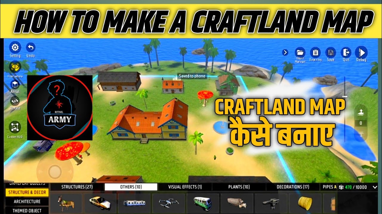 HOW TO MAKE A CRAFTLAND MAP | CRAFTLAND MAP KAISE BANAYE ! - YouTube