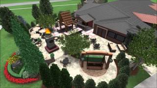 Outdoor Dining Area - Restaurant Patio - Fire Table - Outdoor Bar - Firepit - 3D Digital Walkthrough