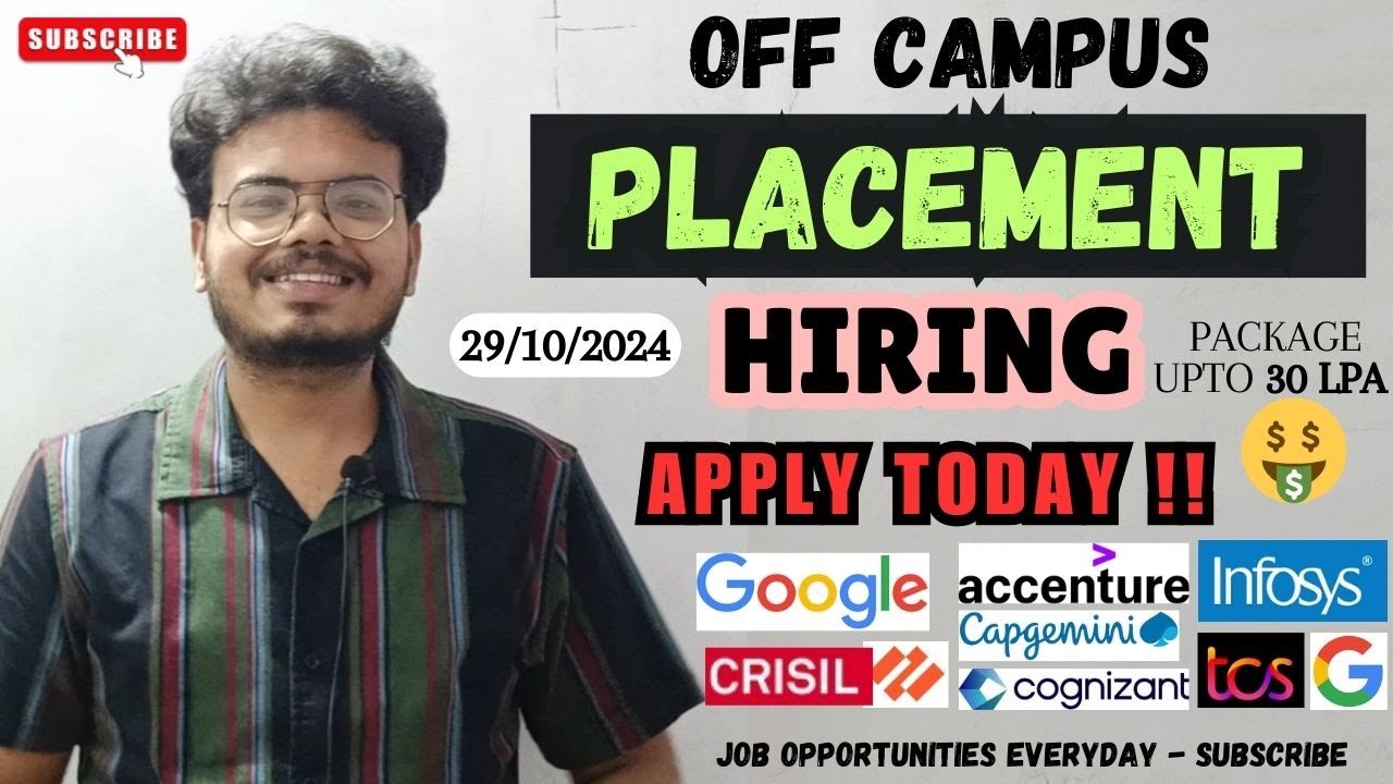 Placements/Job Opportunities for Freshers at MNC's (Google,Infosys) & Startups |@30LPA🤑|(29/10 ...
