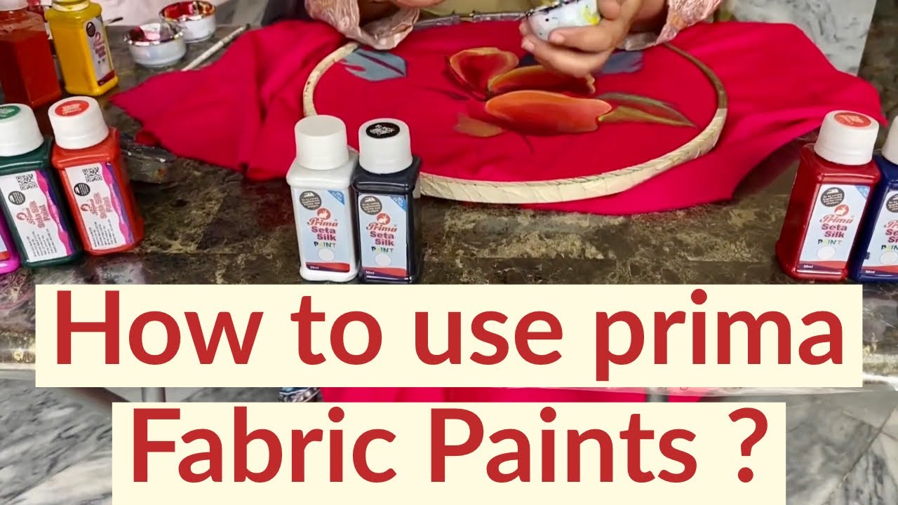 How to use prima fabric paints ? - YouTube