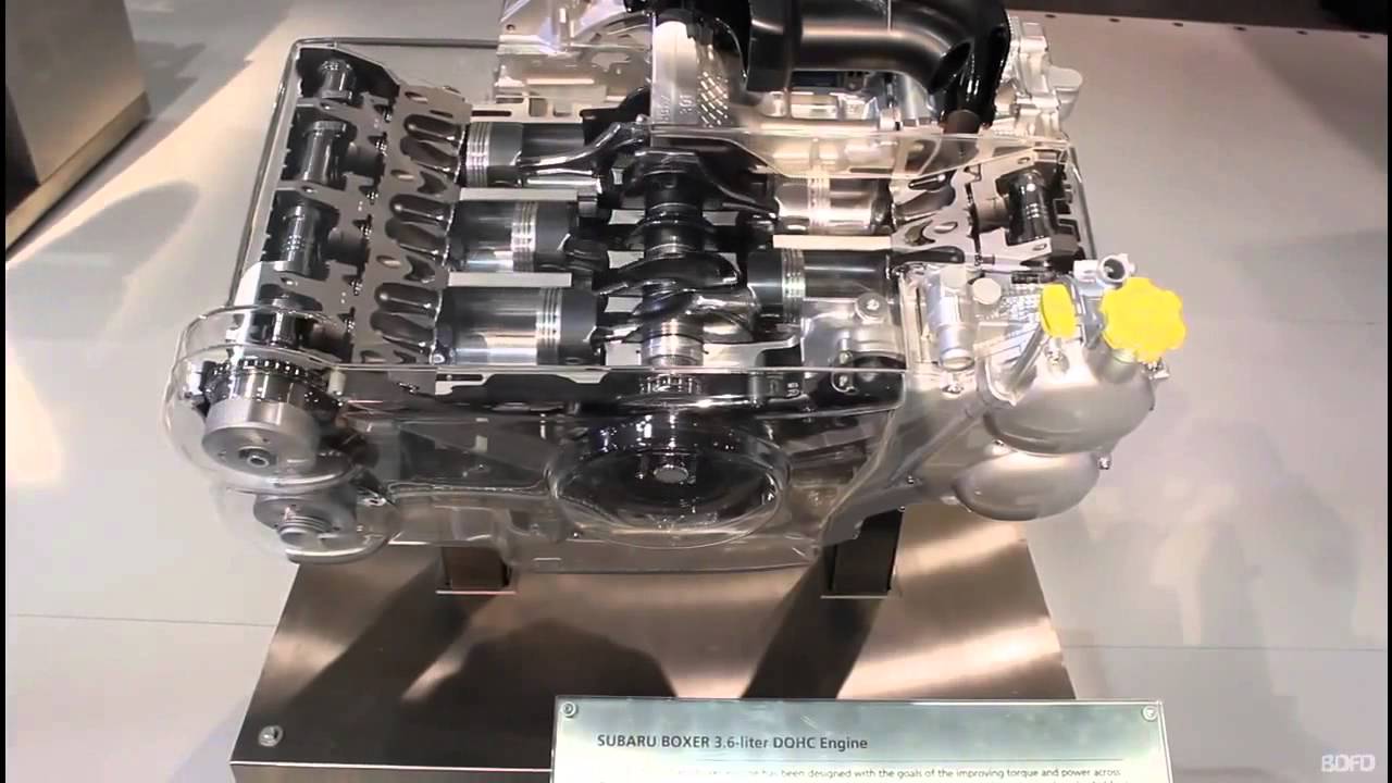 CIAS 2012 Subaru 3.6L Boxer Engine Cutaway - YouTube
