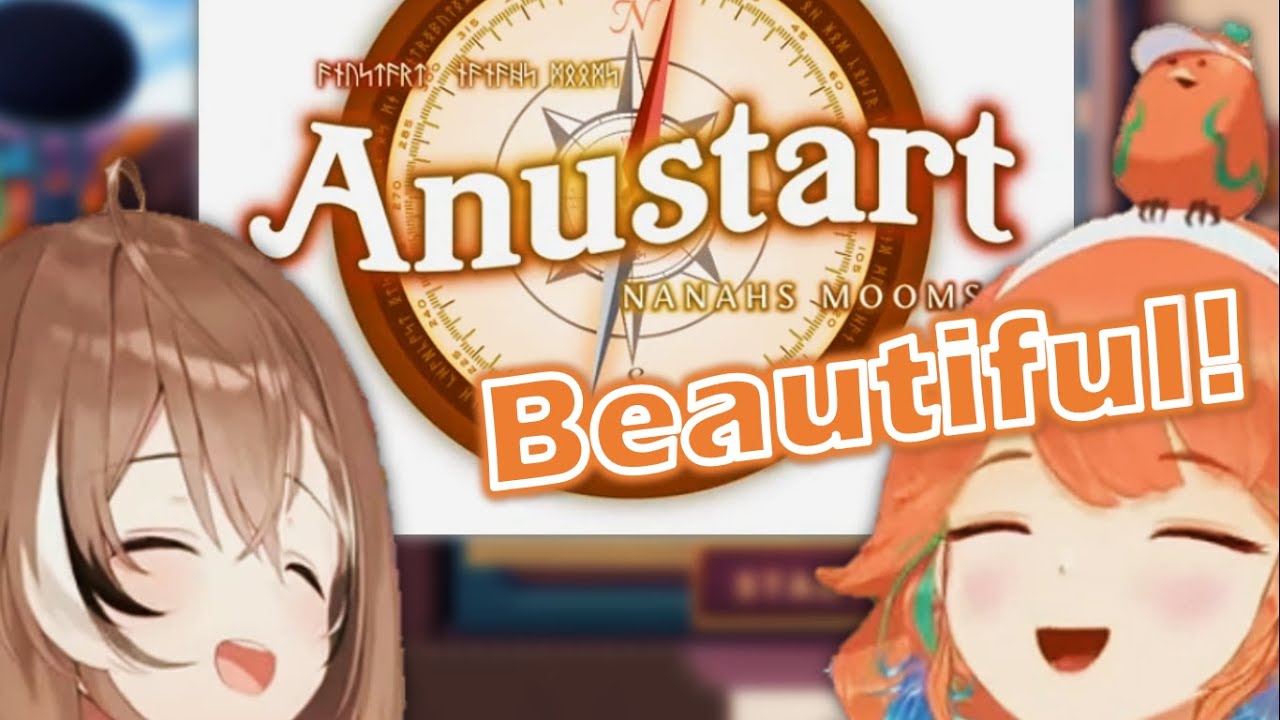 Kiara and Mumei introduce the "Anustart" logo to chat - YouTube