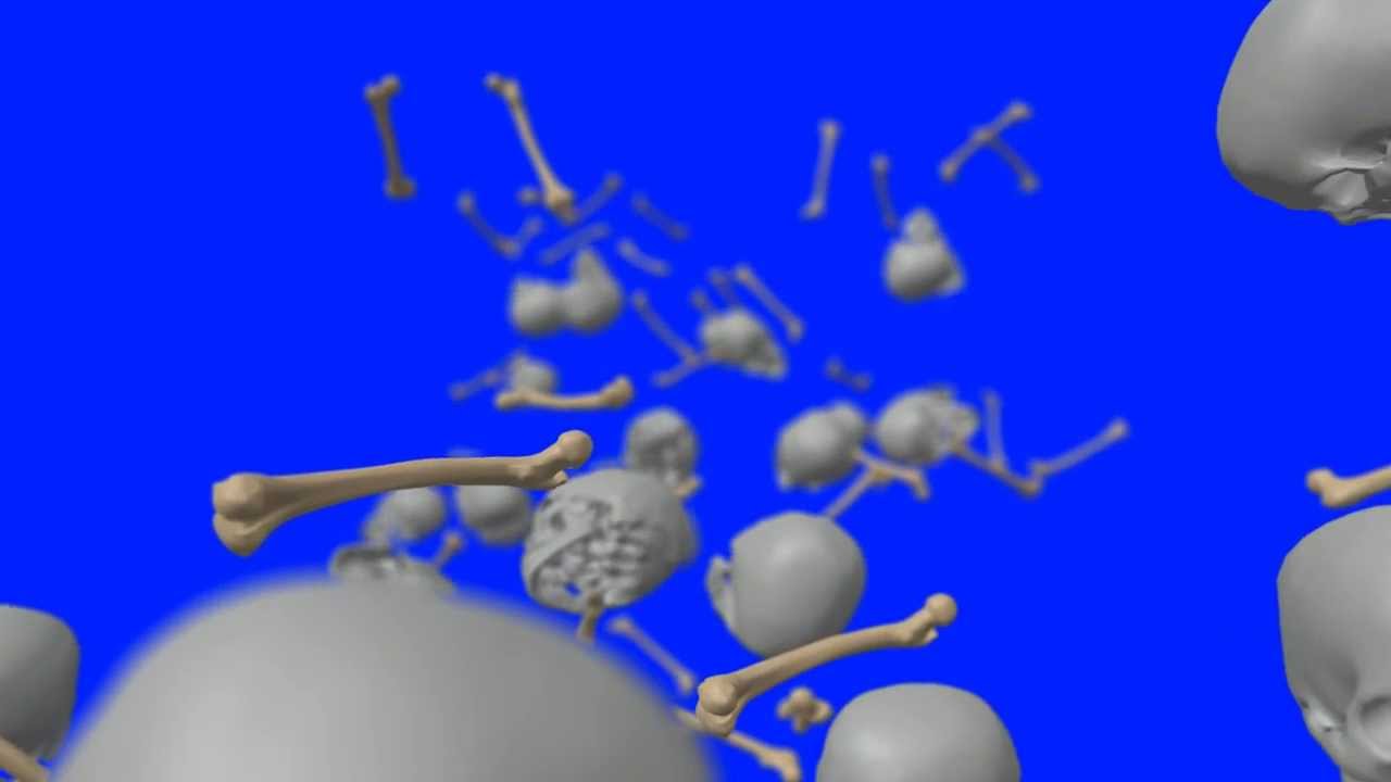 Human Bones Falling in Slow Motion - Royalty Free Green Screen - YouTube