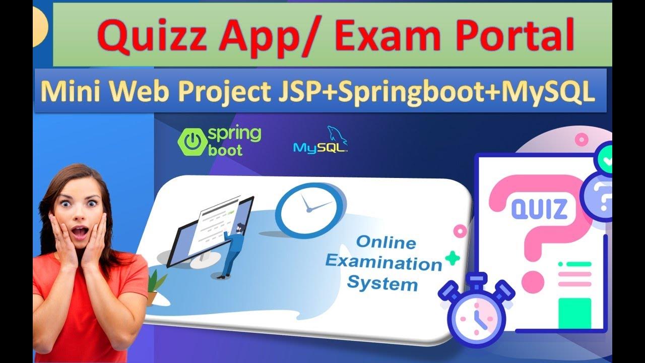Quiz App | Exam Portal Using Springboot MySql Jsp Html Bootstrap | Mini Project - YouTube