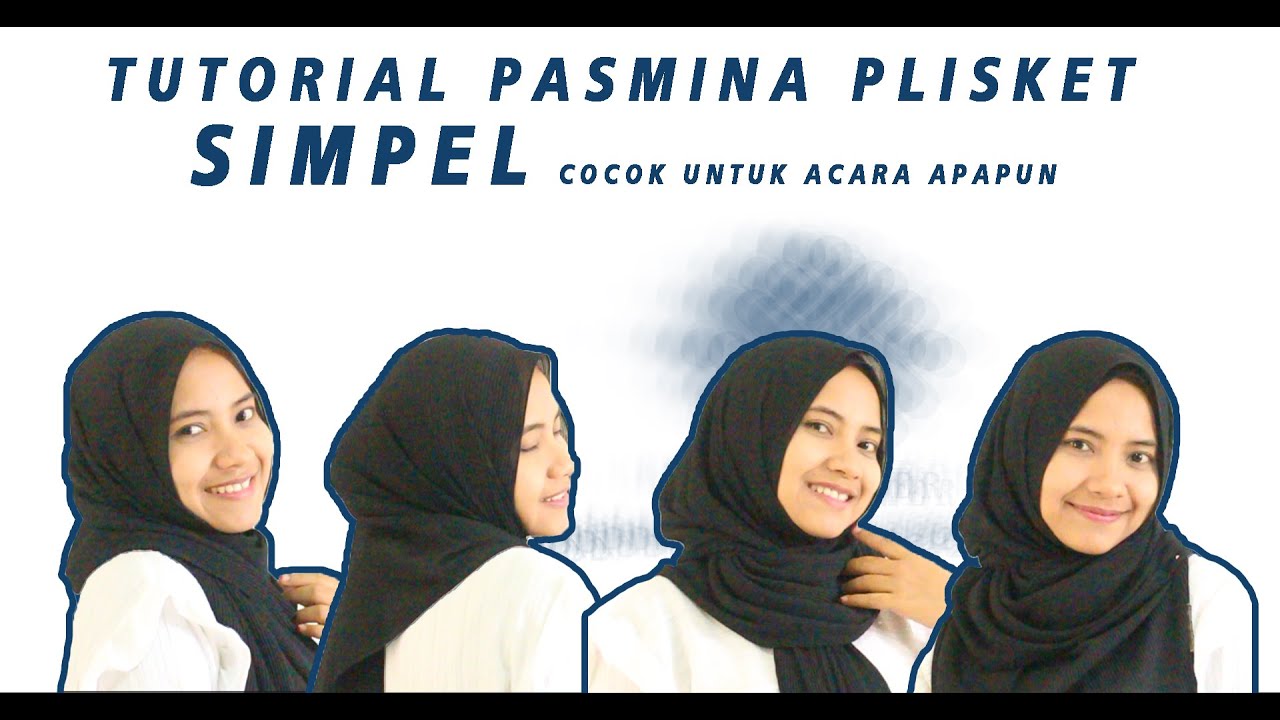 TUTORIAL PASMINA PLISKET SIMPLE & COCOK UNTUK ACARA APAPUN - YouTube