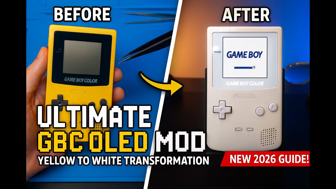 OLED Screen, Clicky Buttons, & All White: The Best GBC Build for 2026 ...