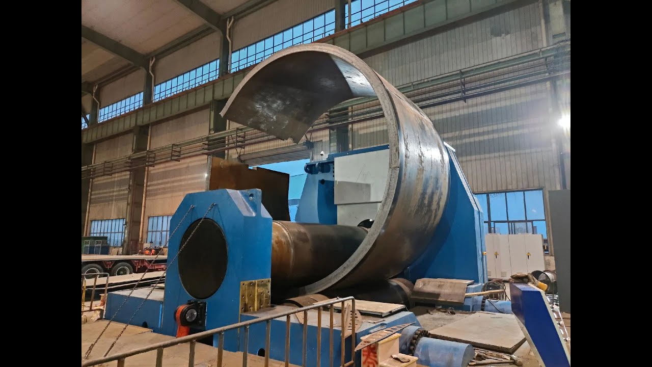 Automated plate rolling for wind energy - YouTube
