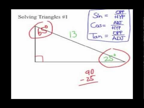 How to Solve Triangles with Trig Functions 6 - YouTube
