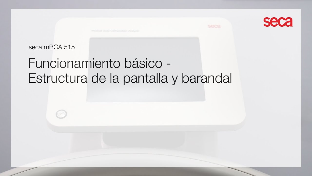 seca mBCA 515 | Funcionamiento básico - Estructura de la pantalla y ...
