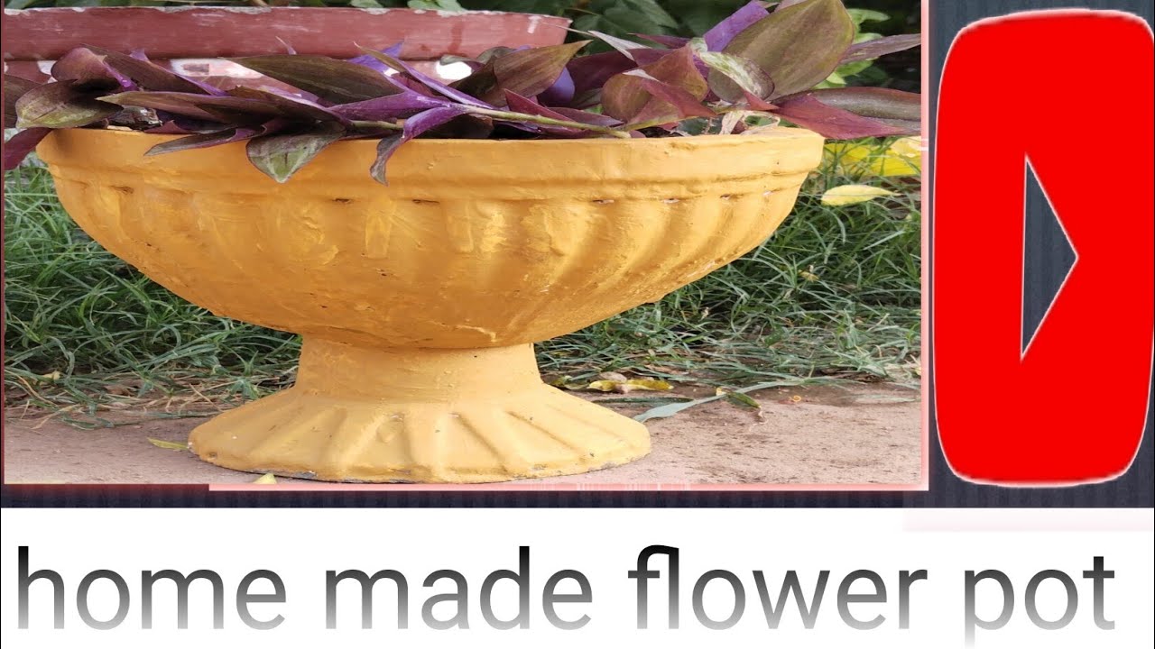 make a beautiful flower pot - YouTube