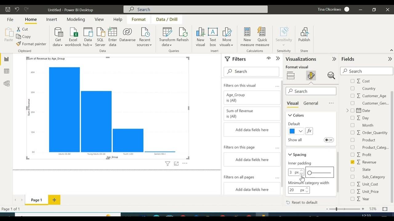 How To Create An Histogram And Custom Sorting In Power Bi Youtube