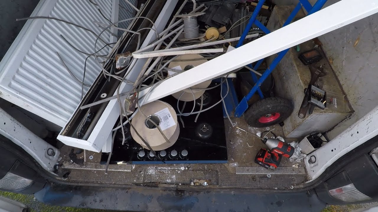 Street scrapping and unloading scrap metal from the van - YouTube