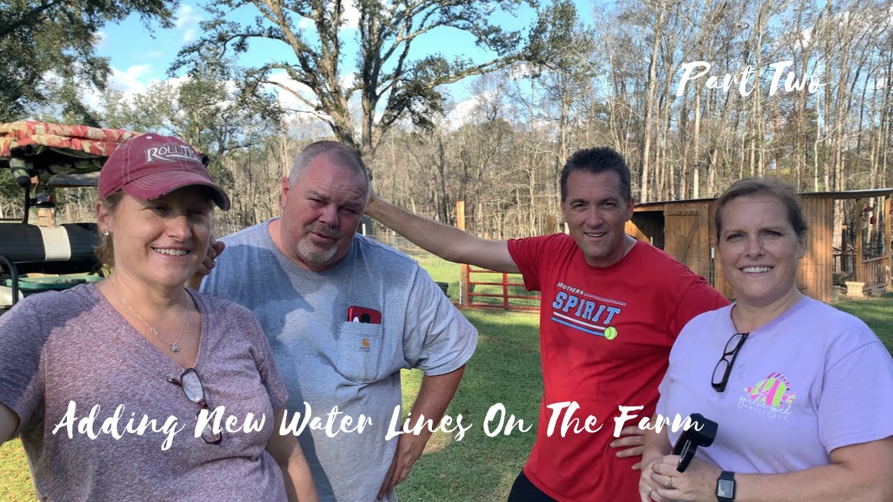 Adding New Water Lines On The Farm Part Two - YouTube