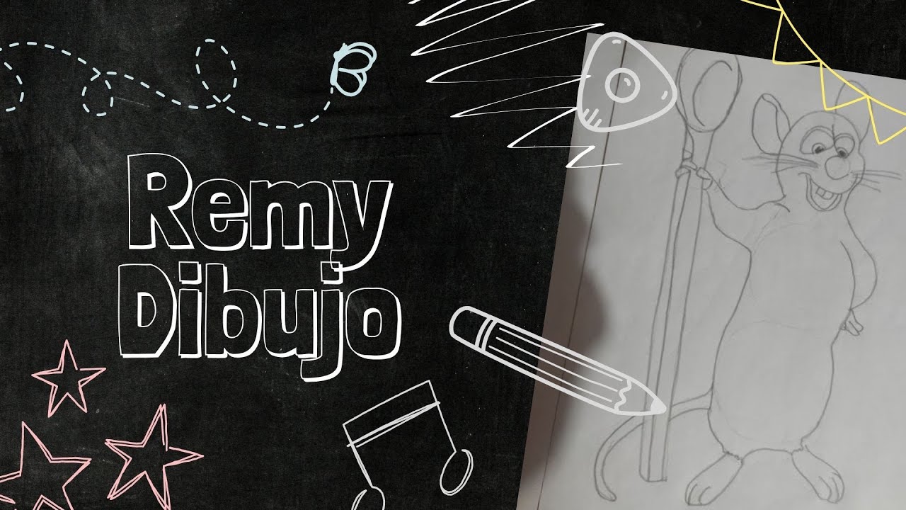 ️🖍️🖊️Dibujo Como dibujar a Remy paso a paso | how to draw Remy 📒📃 Pixar ...