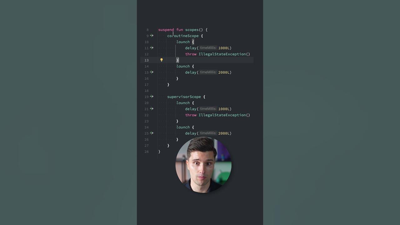 coroutineScope vs supervisorScope (Kotlin) - YouTube