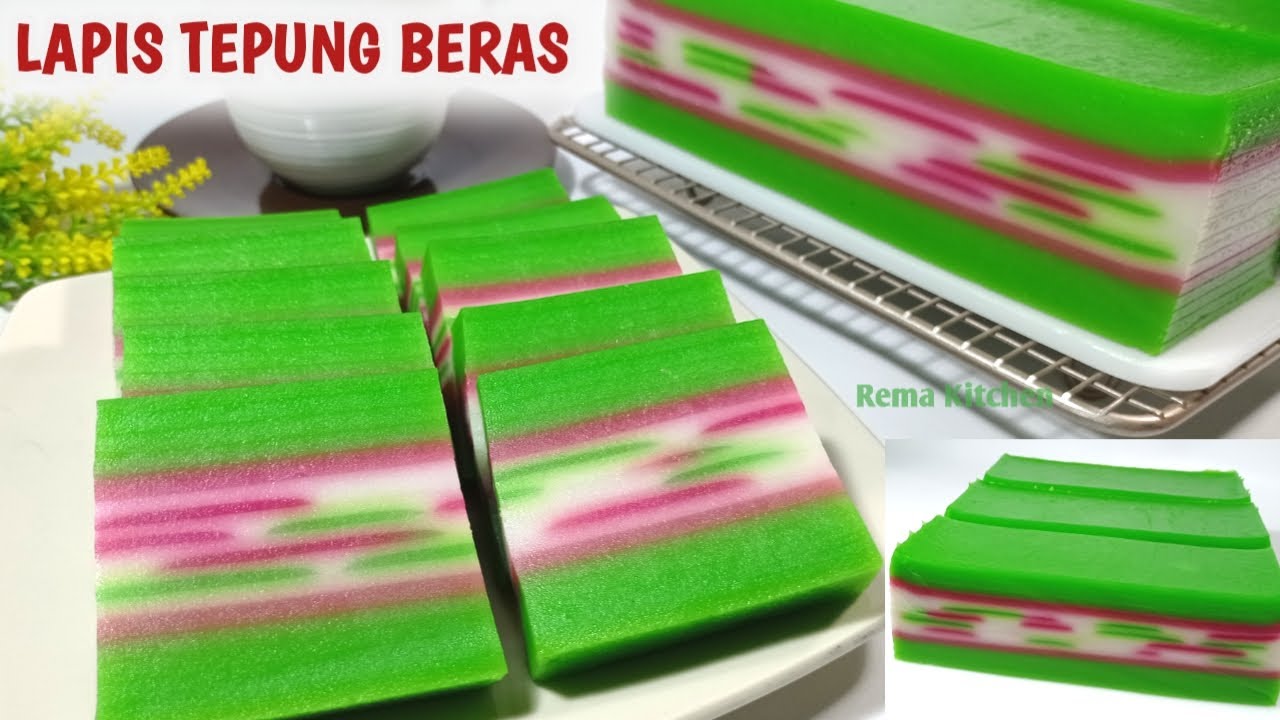 CARA MEMBUAT KUE LAPIS TEPUNG BERAS MOTIF PERCIK | IDE JUALAN & ISIAN ...