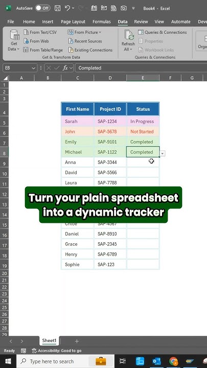 How to Color Code Project Status in Excel with Conditional formatting ...