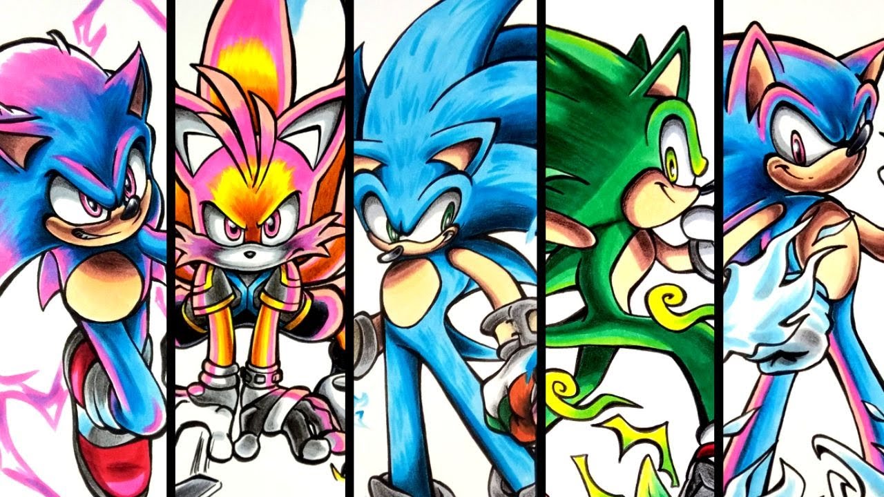 Drawing Sonic Prime Characters Compilation - Vol 2 - YouTube