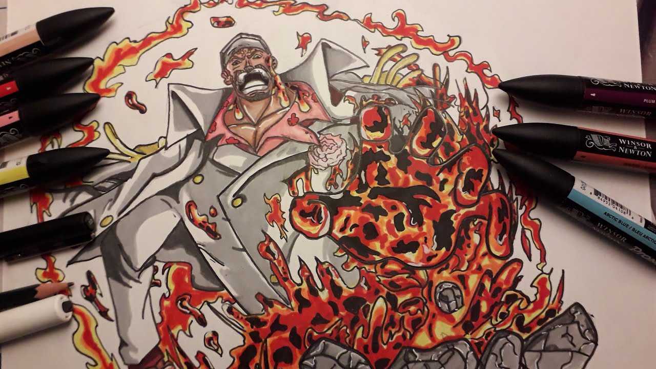 Speed Drawing Akainu - YouTube