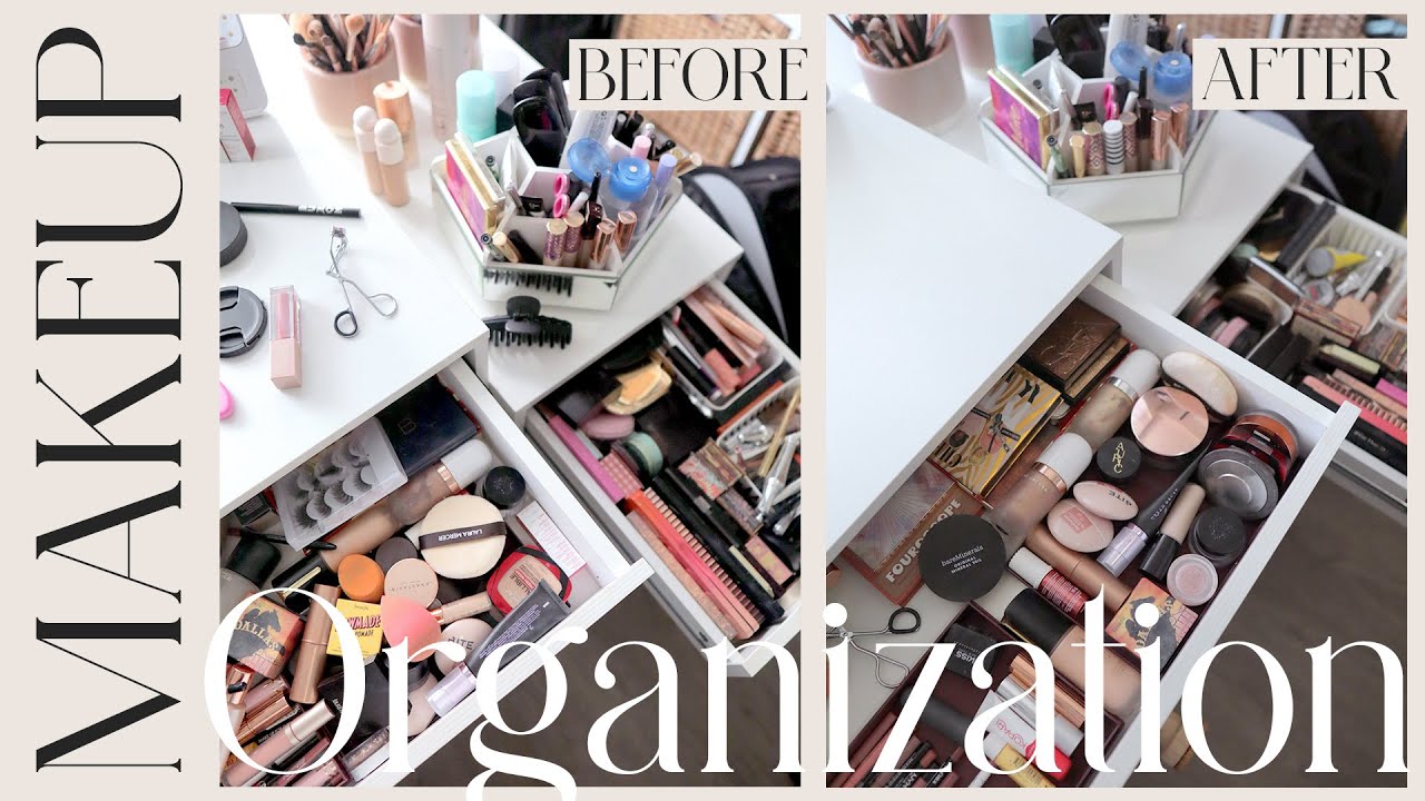 Makeup Declutter + Organize with Me 2021 - YouTube