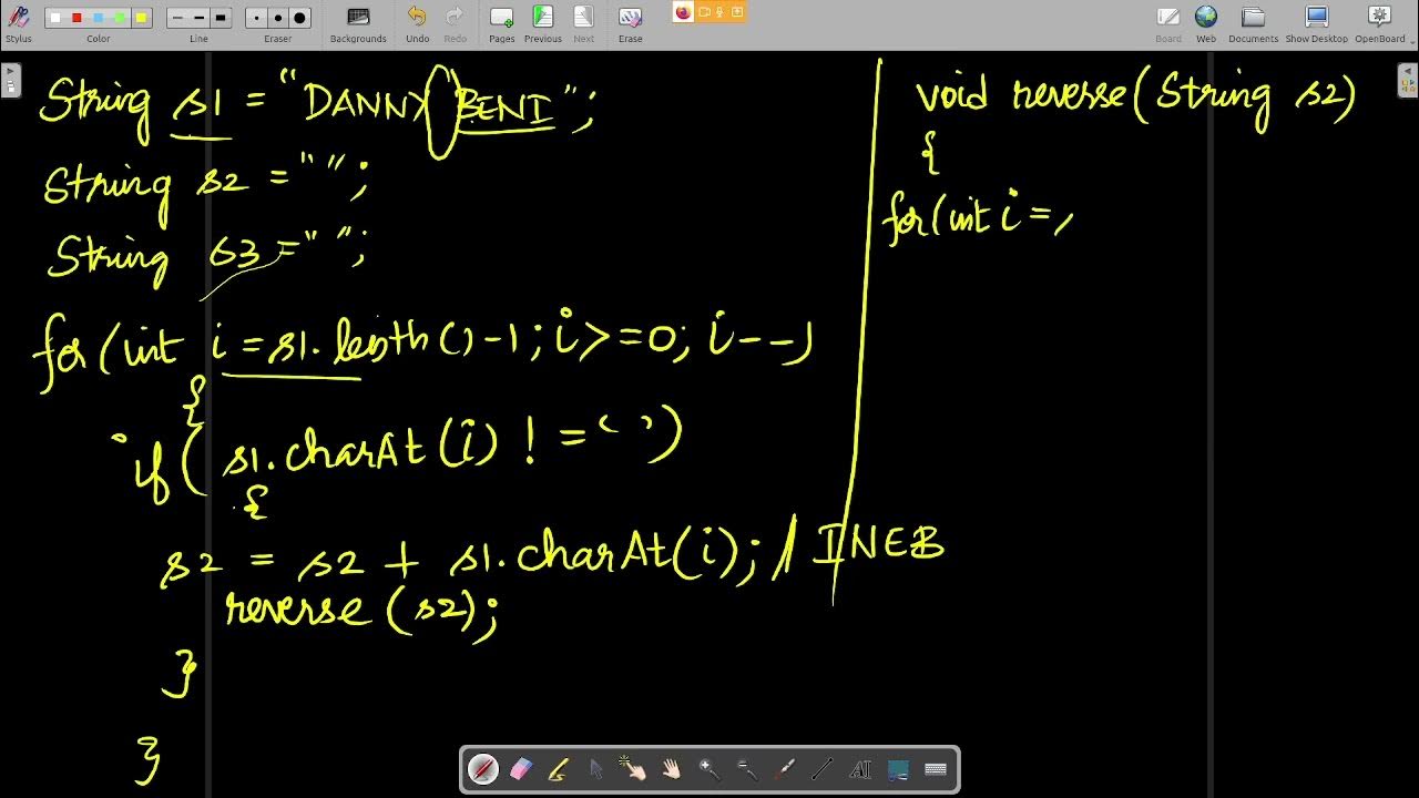 Java in Tamil - Reverse String with multiple words - Logical Program with detailed Answer - YouTube