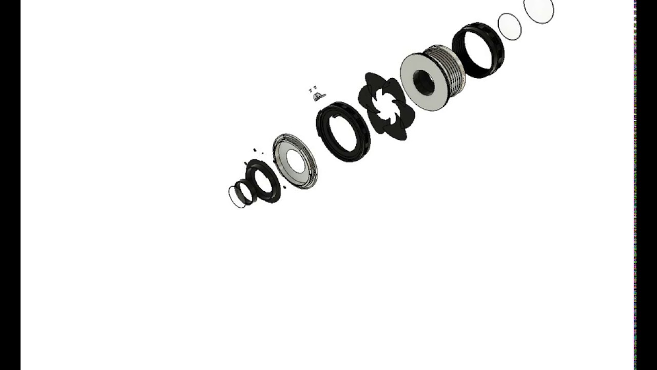 Nikon Camera Lens Exploded Animation 2 | Autodesk Fusion360 - YouTube