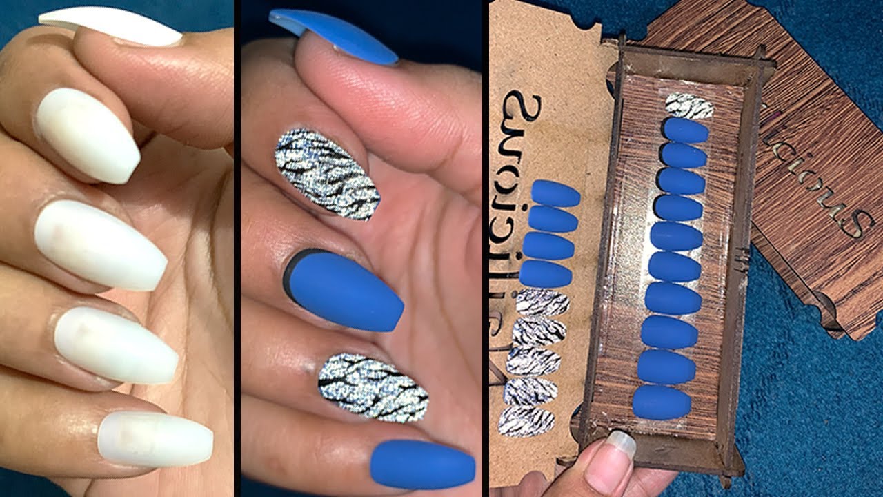How To Make Press On Nails | DIY Fake Nails | Matte Nails - YouTube