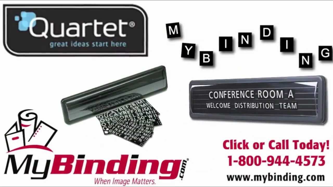 Quartet Customizable Nameplate Desk and Wall Sign - YouTube