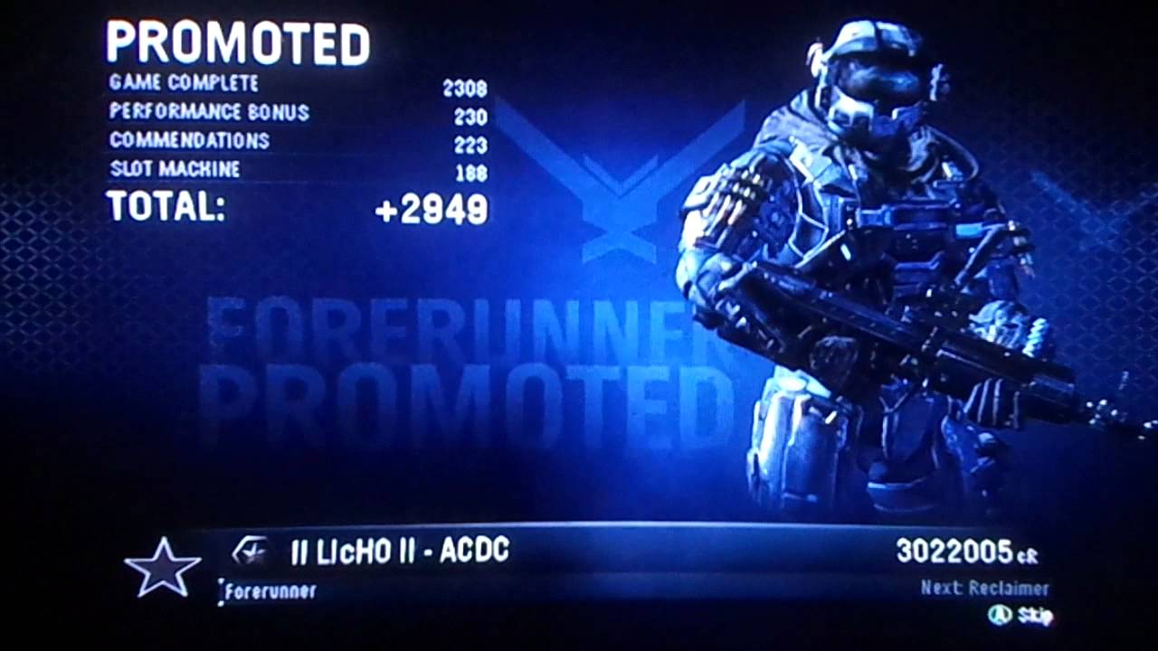 Halo Reach: Forerunner Rank Up :D - YouTube