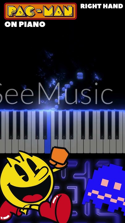 PacMan Theme on piano (RIGHT HAND) #piano #music #easypiano # ...