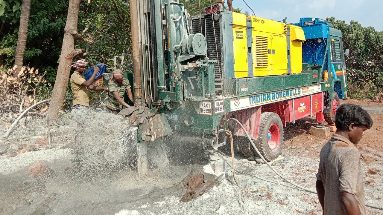 Borewell Drilling #2 | 157 Foot Amazing Water | Indian Borewell ...